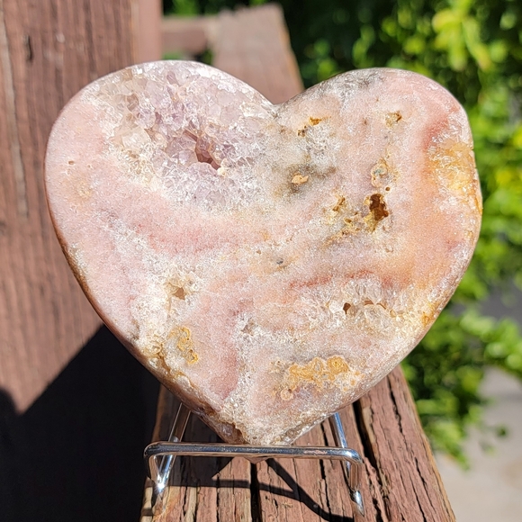 Other | New 425 X 36 Pink Amethyst Heart With Iron Inclusions | Poshmark